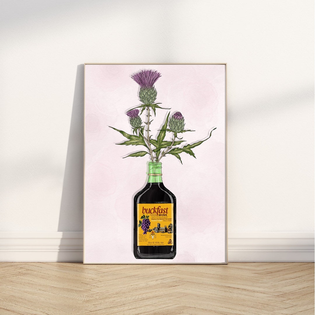Buckfast and Thistle Scotland Wall Art Print - A4 & A3 Sizes - Etsy