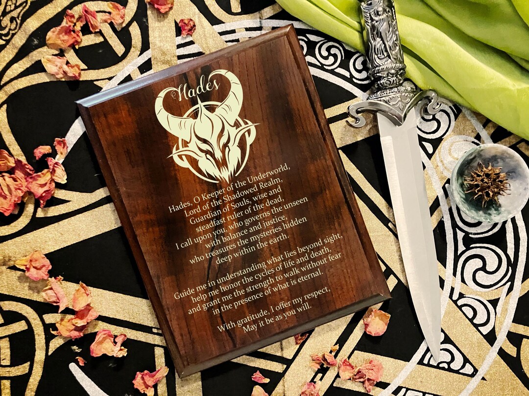 HADES Prayer Wall Plaque | Hades Invocation | Underworld Hellenic Pagan ...
