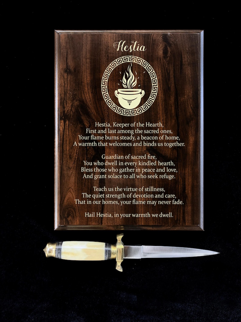 Hestia Prayer Plaque | Hearth Goddess | Home Blessing | Pagan Altar ...
