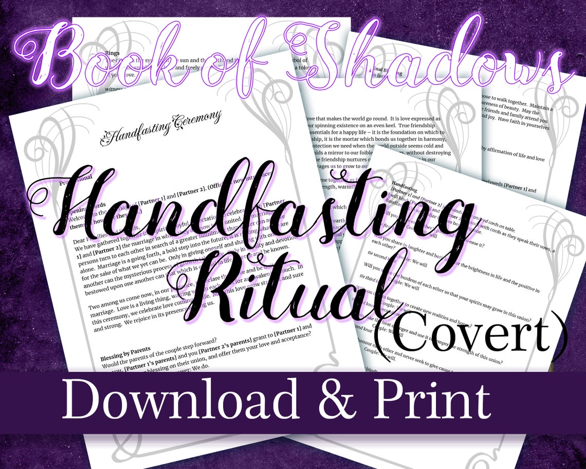 Covert Handfasting Ceremony: Secular Pagan Wedding Ritual (PDF) - Etsy