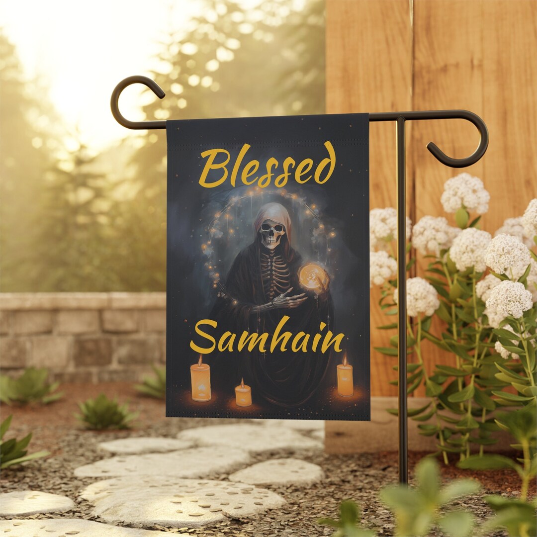 Blessed Samhain Garden & House Banner | Stand Not Included | Pagan Lawn ...
