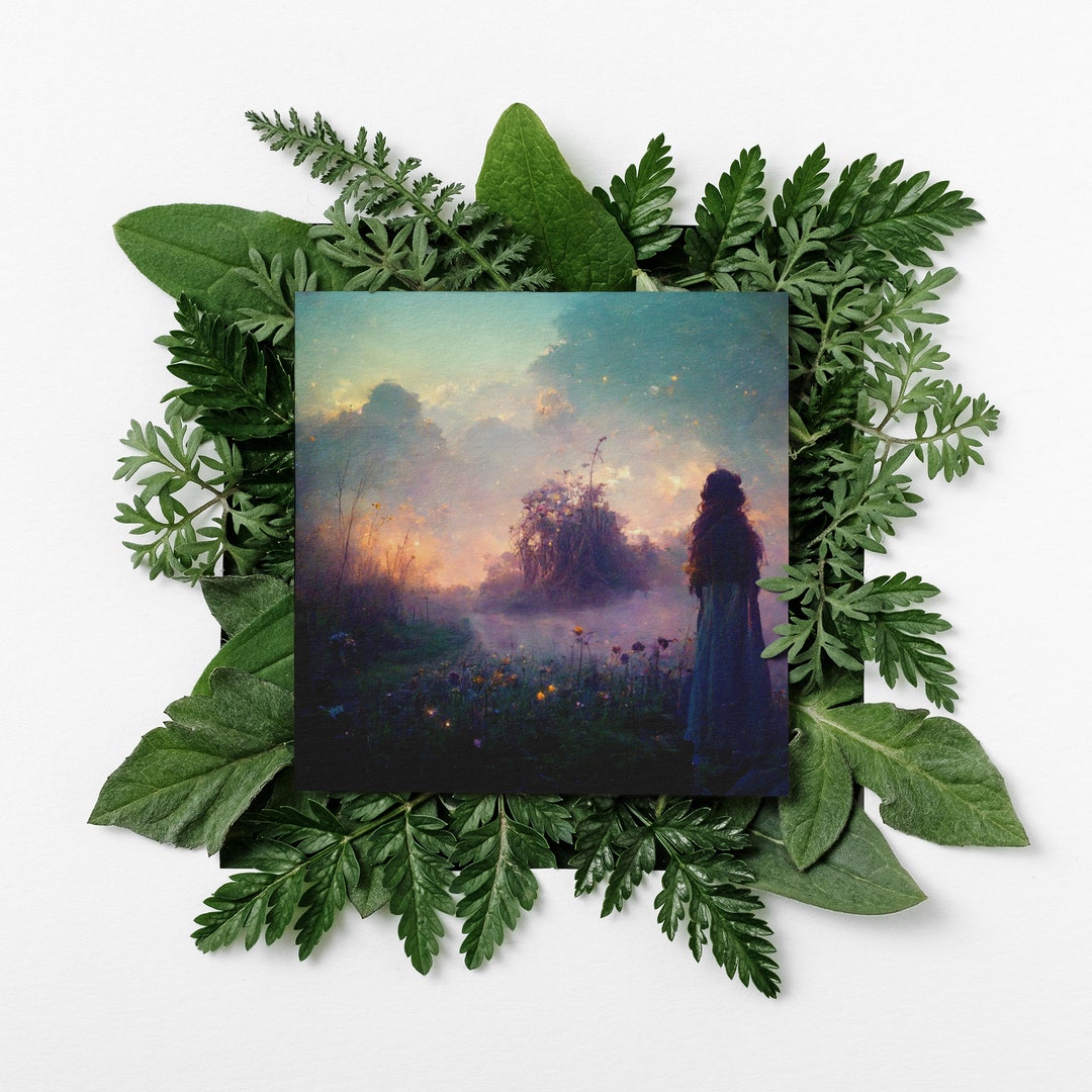 Ostara Altar Art - Witch Goddess on the Dawn of Ostara - Witchy Art ...