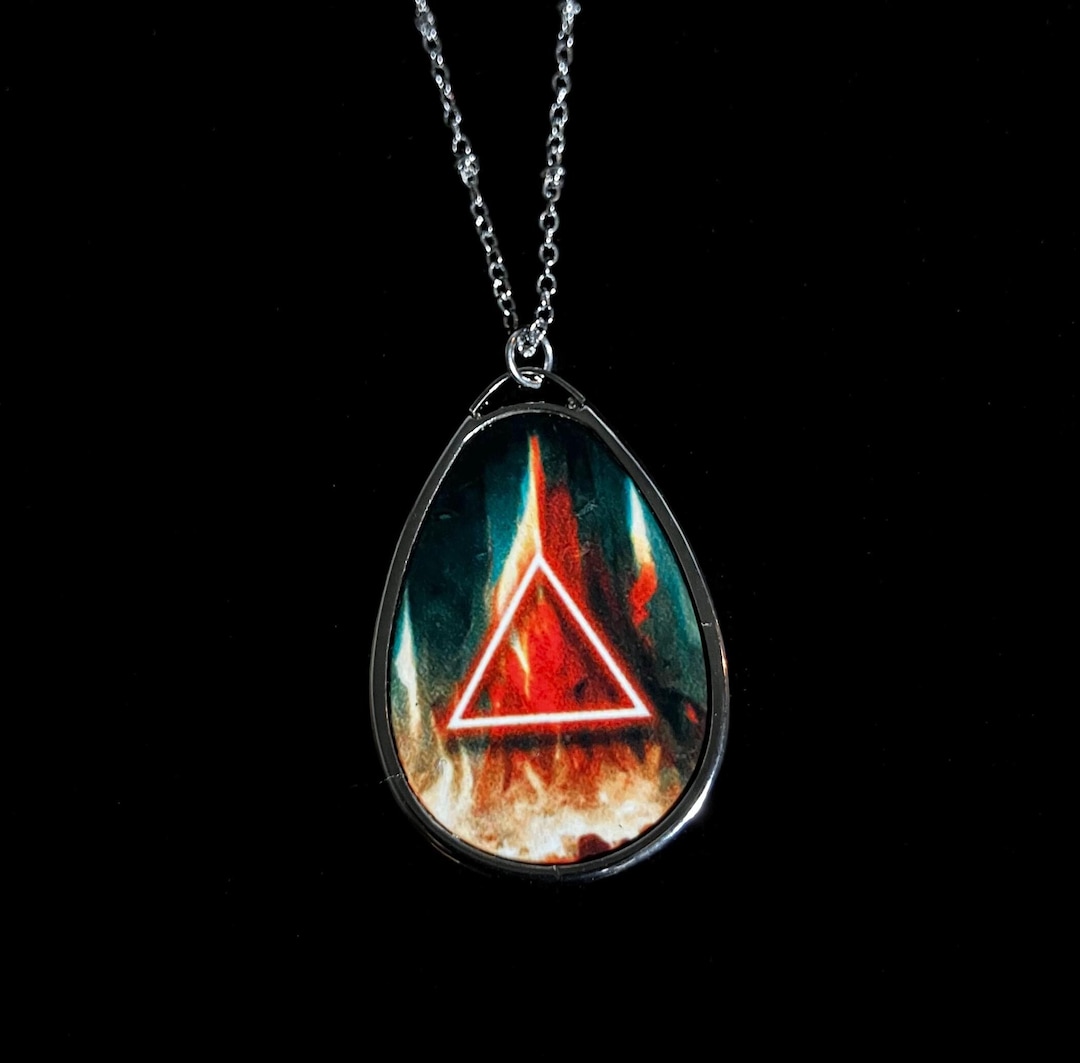 Fire Symbol Pendant | Witchy Jewelry | Alchemical Element Necklace ...