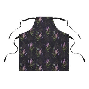 Kitchen Witch Apron - Featuring Crystals Botanicals and Witchy Hands ...