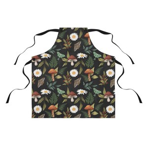 Kitchen Witch Apron - Featuring Moths, Mushrooms, Botanicals, Flowers ...
