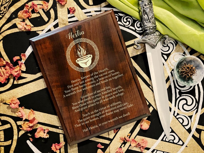 Hestia Prayer Plaque | Hearth Goddess | Home Blessing | Pagan Altar ...
