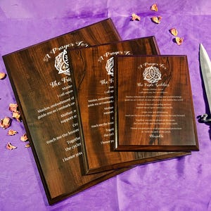 Goddess Prayer Plaque - Wiccan Prayer to the Triple Goddess - Witchy ...