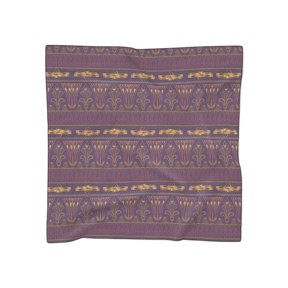 Bold Scarab and Floral Pattern Veil / Head Scarf - Witchy Scarf Perfect ...