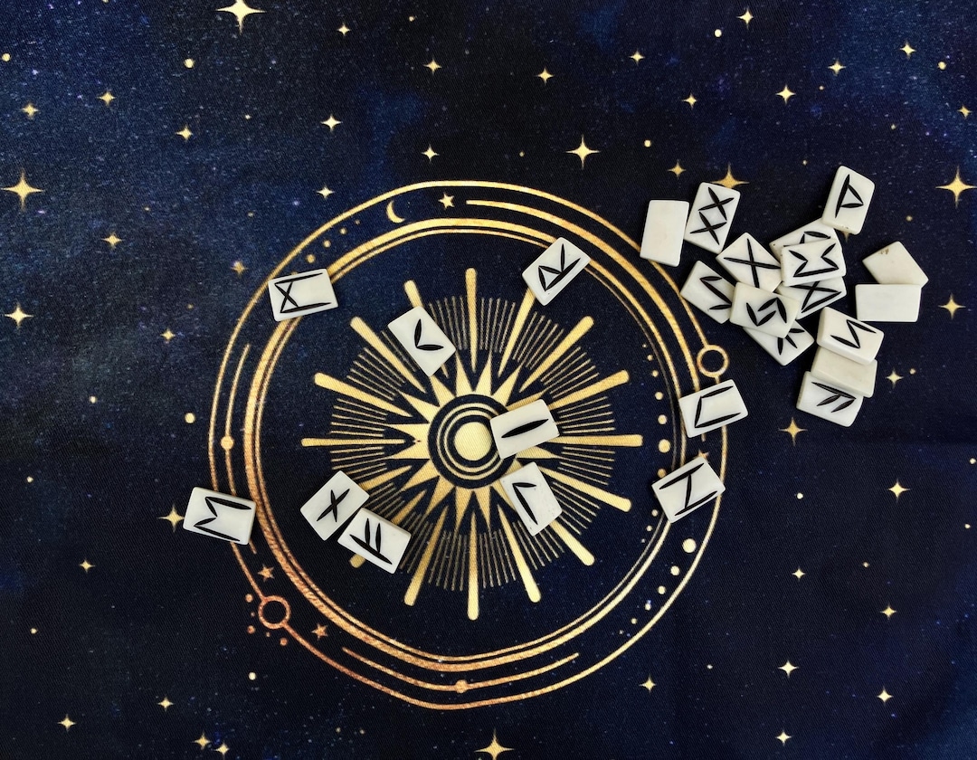 Bone Runes - Full Set - Hand Carved | Water Buffalo Bone | Divination ...