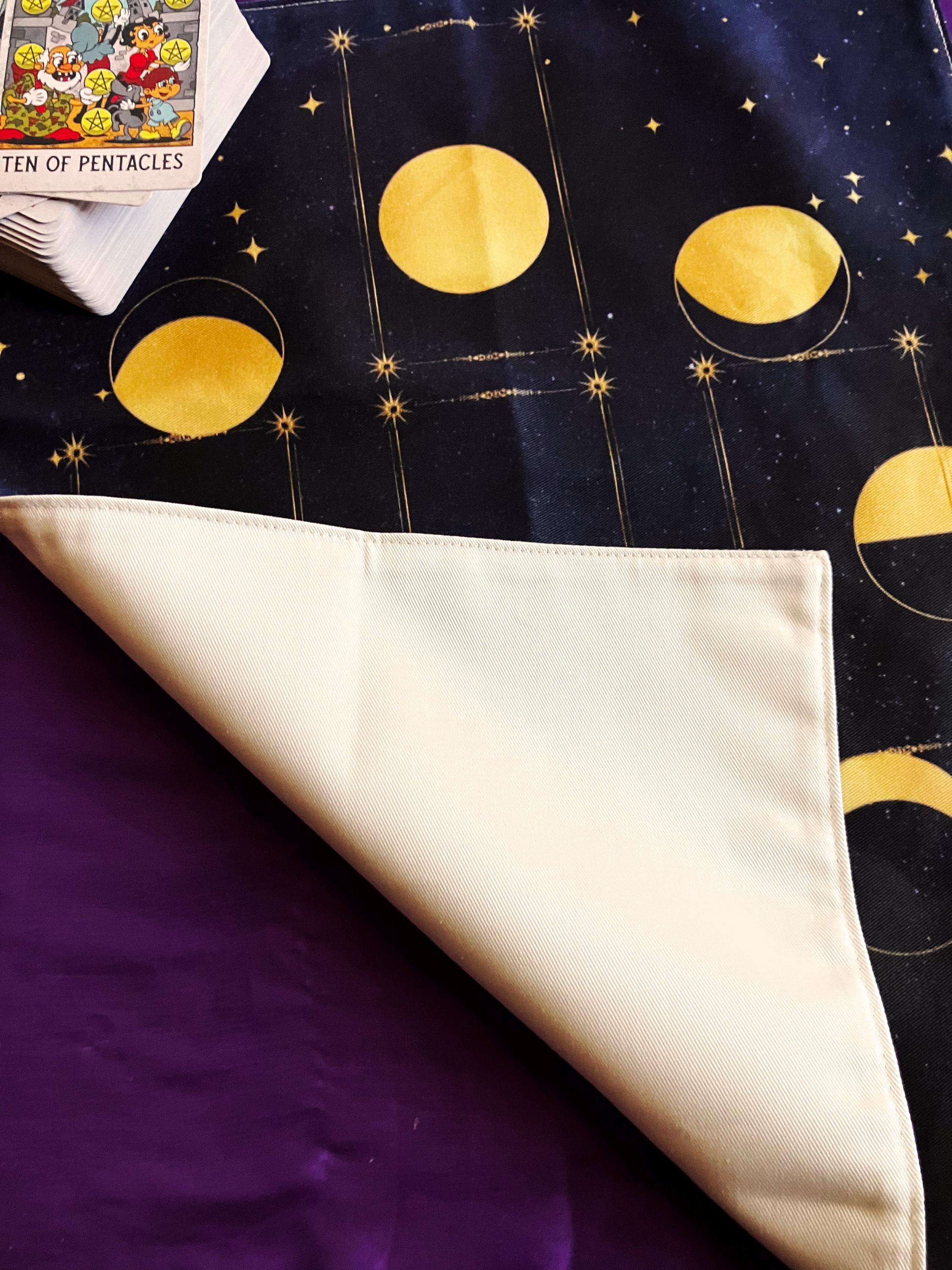 5 Card Spread Tarot Cloth - Night Sky Celestial Tarot Reading Mat ...