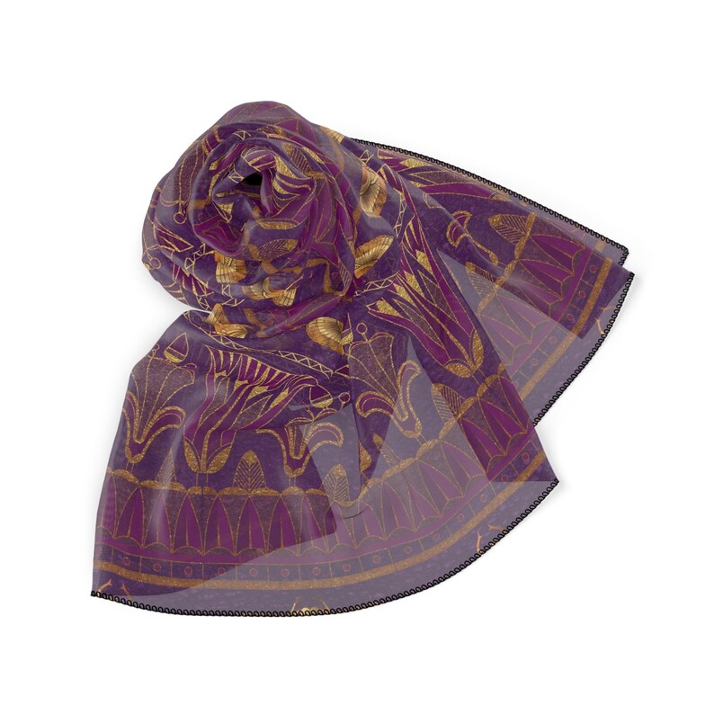 Bold Scarab and Floral Pattern Veil / Head Scarf - Witchy Scarf Perfect ...