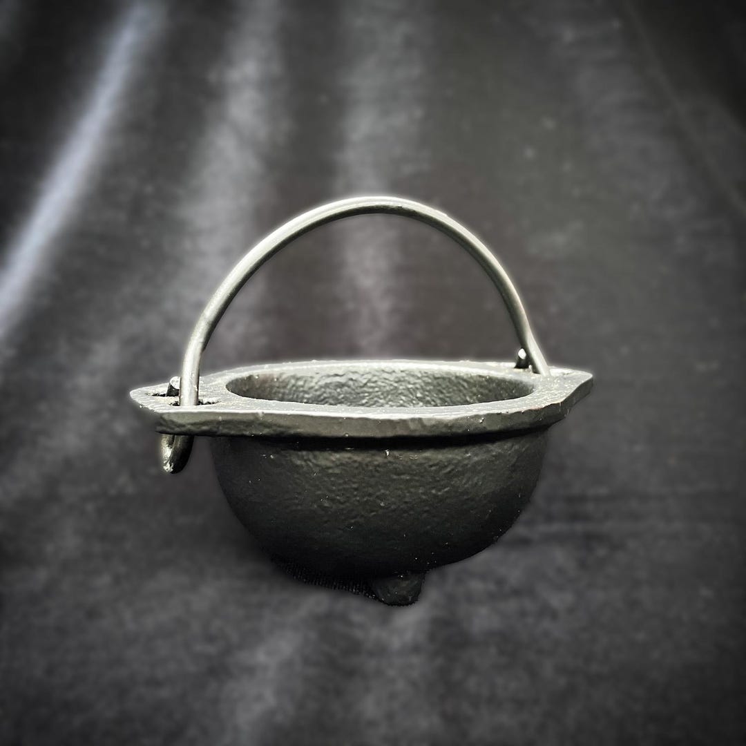 Altar Cauldron - 2 Sizes Cast Iron Mini Cauldron for Tabletop Use ...