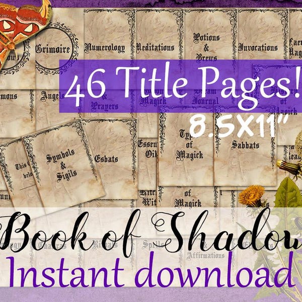 Book of Shadows Page - Etsy