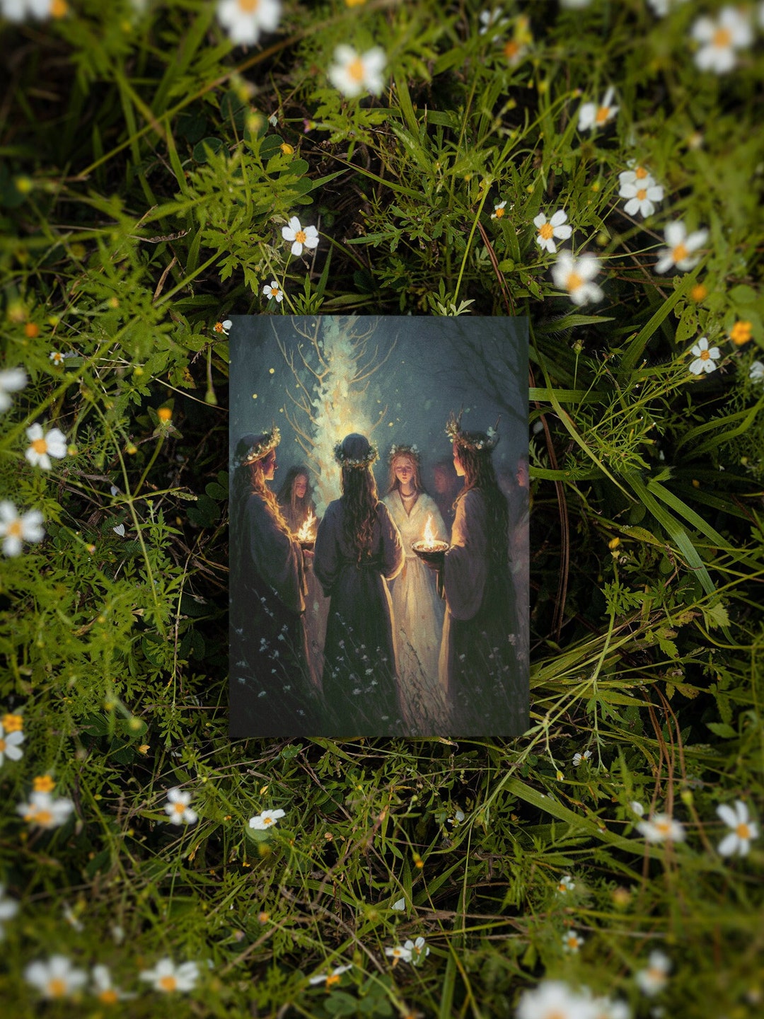 Brigid - Imbolc Altar Art - Flat Cart (incl. Envelope) Candlemams ...