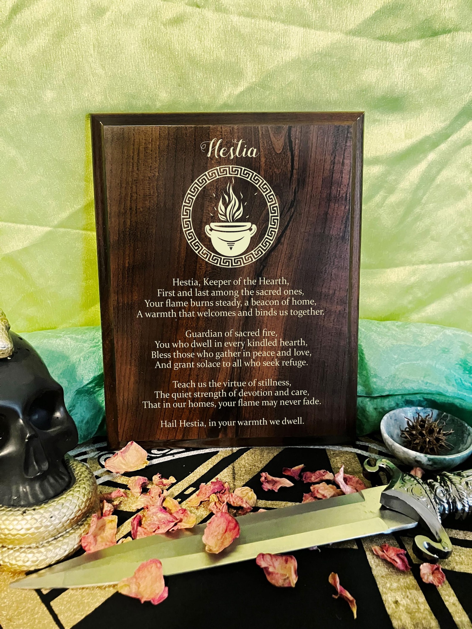 Hestia Prayer Plaque | Hearth Goddess | Home Blessing | Pagan Altar ...
