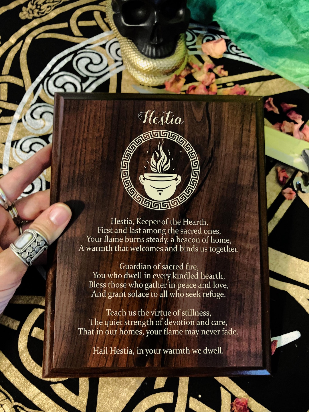 Hestia Prayer Plaque | Hearth Goddess | Home Blessing | Pagan Altar ...