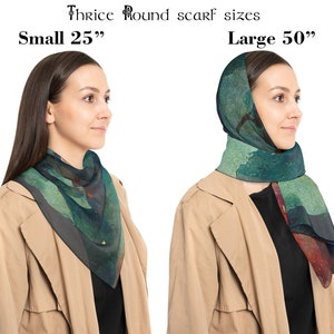Bold Scarab and Floral Pattern Veil / Head Scarf - Witchy Scarf Perfect ...