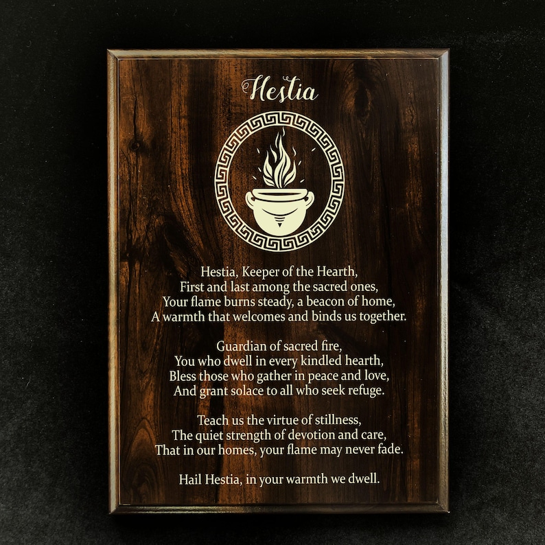 Hestia Prayer Plaque | Hearth Goddess | Home Blessing | Pagan Altar ...