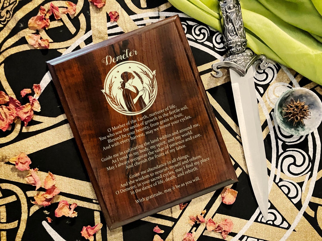 DEMETER Prayer Wall Plaque | Demeter Invocation | Hellenic Pagan Art ...