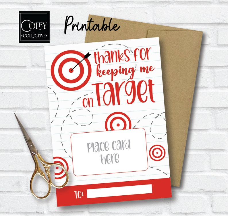 PRINTABLE Teacher Target Gift Card Holder Teacher Appreciation - Etsy