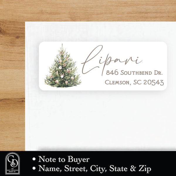 Christmas Tree Label - Etsy