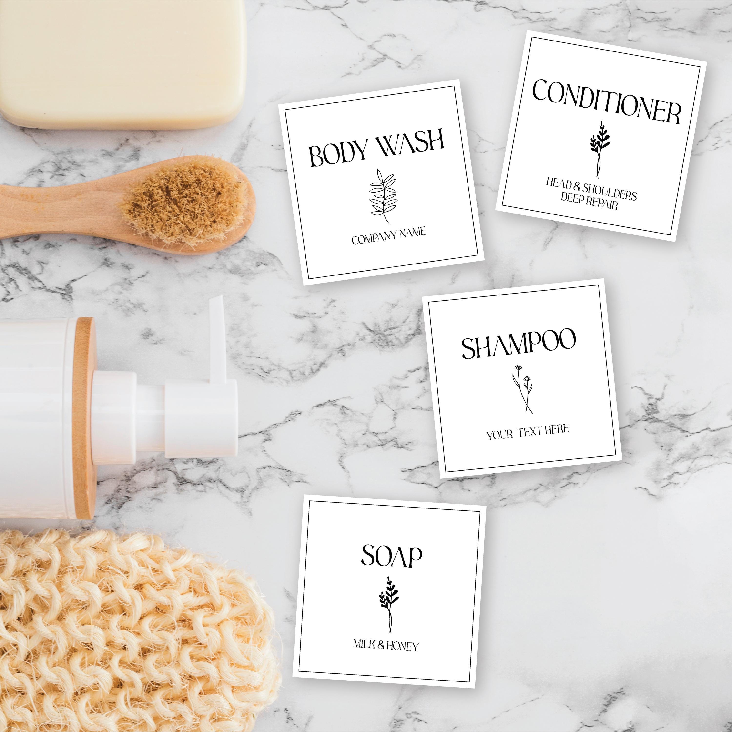 Minimalist Custom Shower Labels Waterproof Shower Labels Shower Gel ...