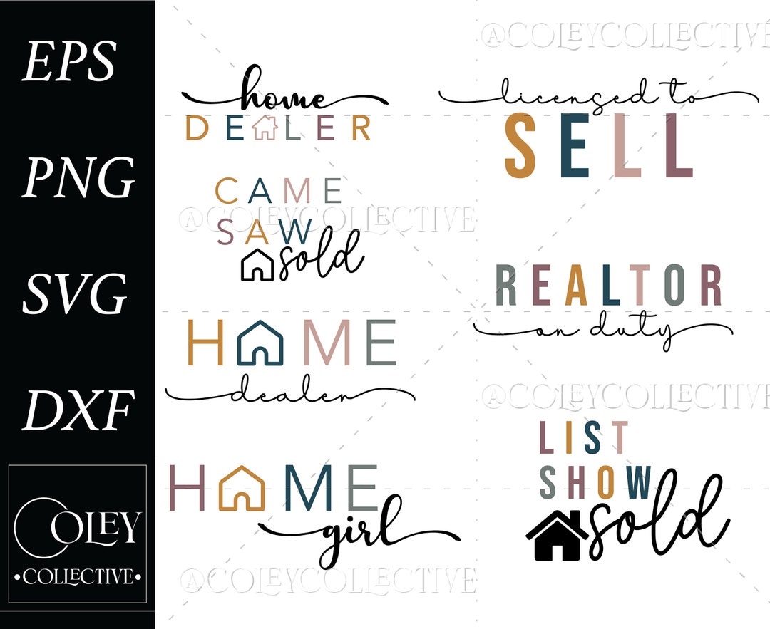 Realtor SVG Bundle Realtor PNG Bundle SVG for Real Estate Svg Realtor ...