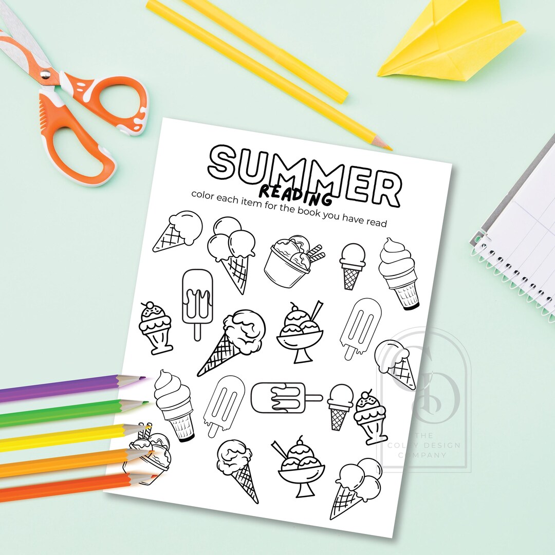 Summer Reading Coloring Sheet: Homeschool Pre-k - 2nd Grade PDF ...