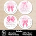 Coquette Pink Bow Return Address Label Girl Baby Shower Customized ...