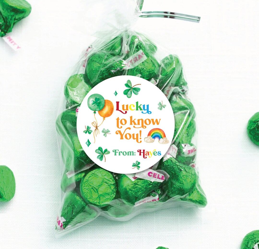 Custom St Patricks Day Class Favor St Patty Day Birthday Sticker St ...