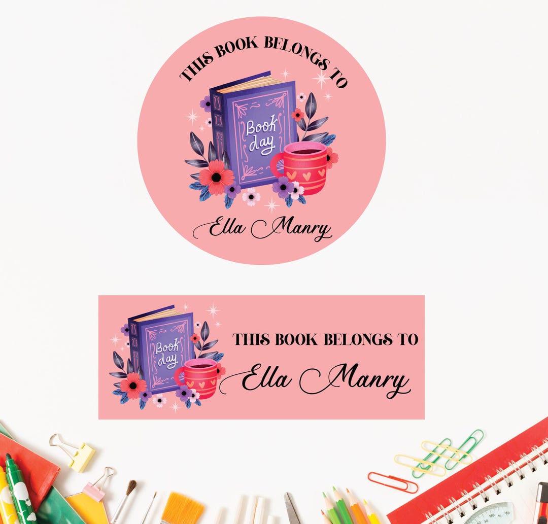 Custom Teacher Book Label This Book Belongs to Sticker Students Book ...