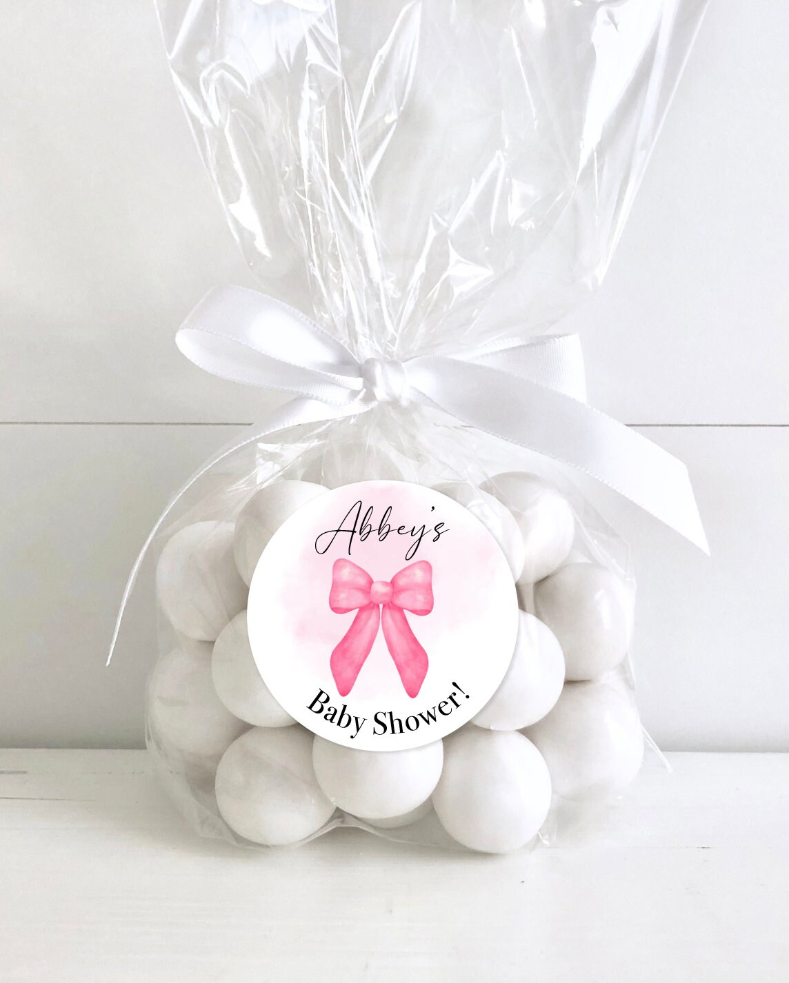 Coquette Pink Bow Return Address Label Girl Baby Shower Customized ...