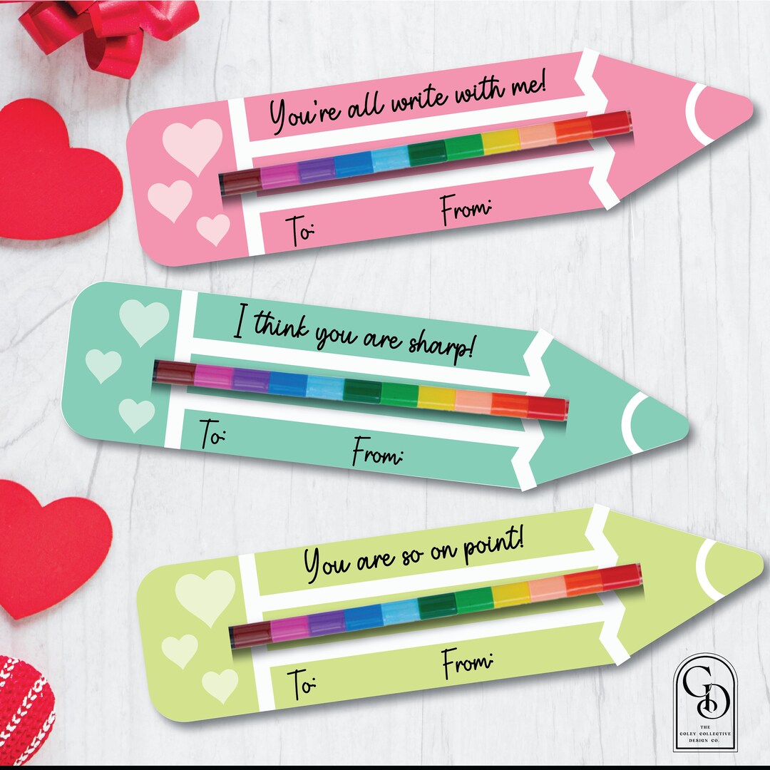 Pencil Valentine Printable Youre the Write Friend for Me Back to School ...
