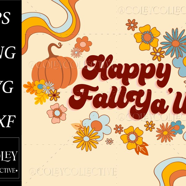 Happy Fall Yall Clipart - Etsy