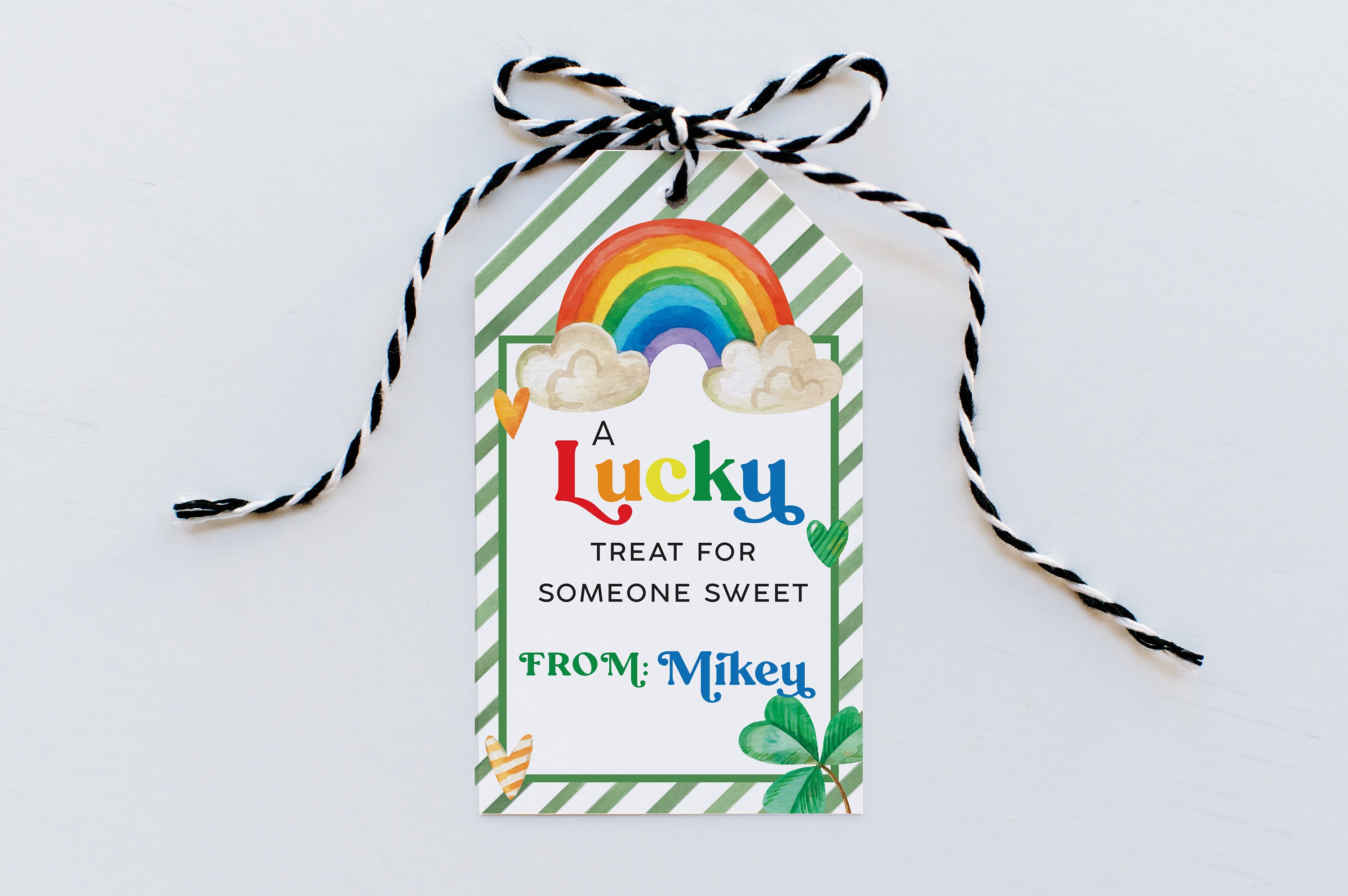 Rainbow St Patty Day Printable Favor Tag Sweet Treat St Patrick Day ...