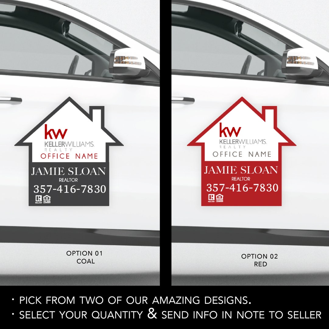 Keller Williams Realtor Car Magnet House Shaped Magnet for Keller ...