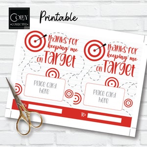 Target Gift Card Thank You Card Teacher Appreciation Target Card ...