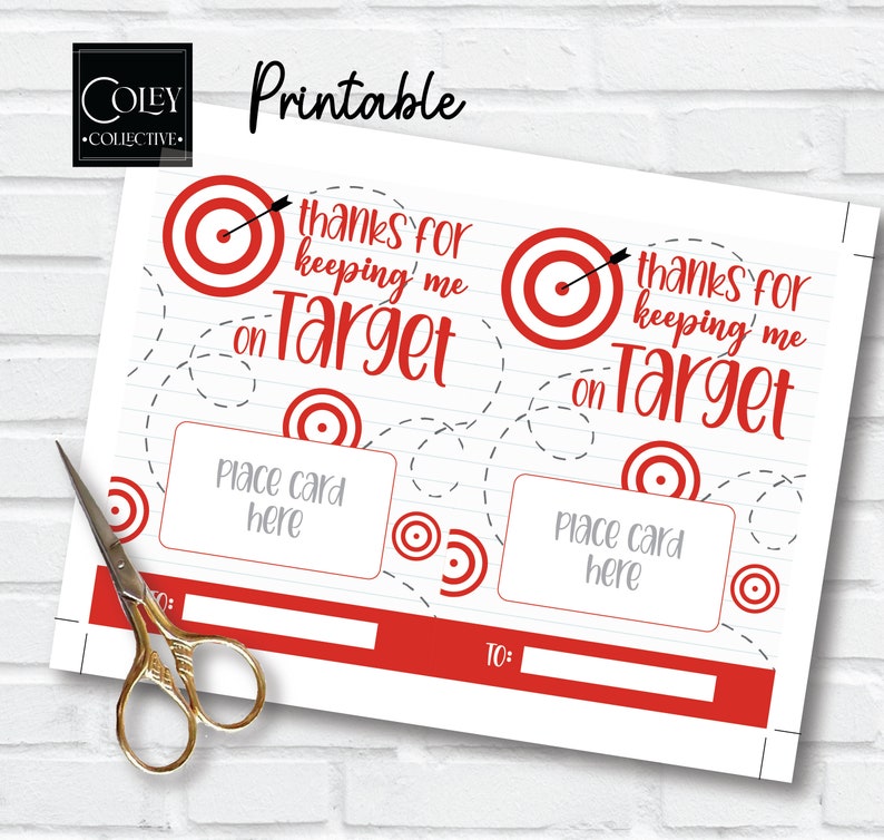PRINTABLE Teacher Target Gift Card Holder Teacher Appreciation - Etsy