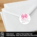 Coquette Pink Bow Return Address Label Girl Baby Shower Customized ...