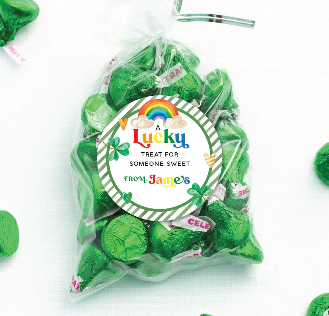 Custom St Patricks Day Class Favor Tag St Patty Day Birthday Sticker St ...