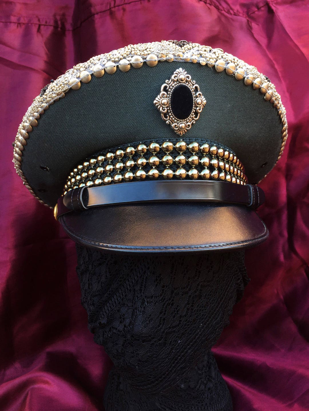 Leather & Lace Military Captain's Hat - Etsy
