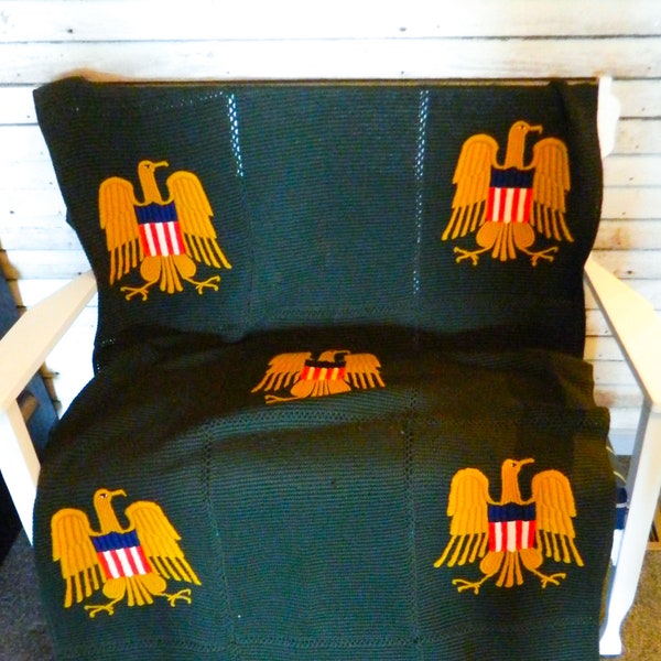 American Eagle Crochet Blanket - Etsy