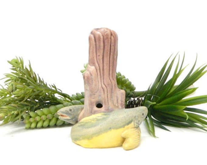 1940s Weller Fish Aquarium Ornament...pair of Two Eels...ceramic Weller ...