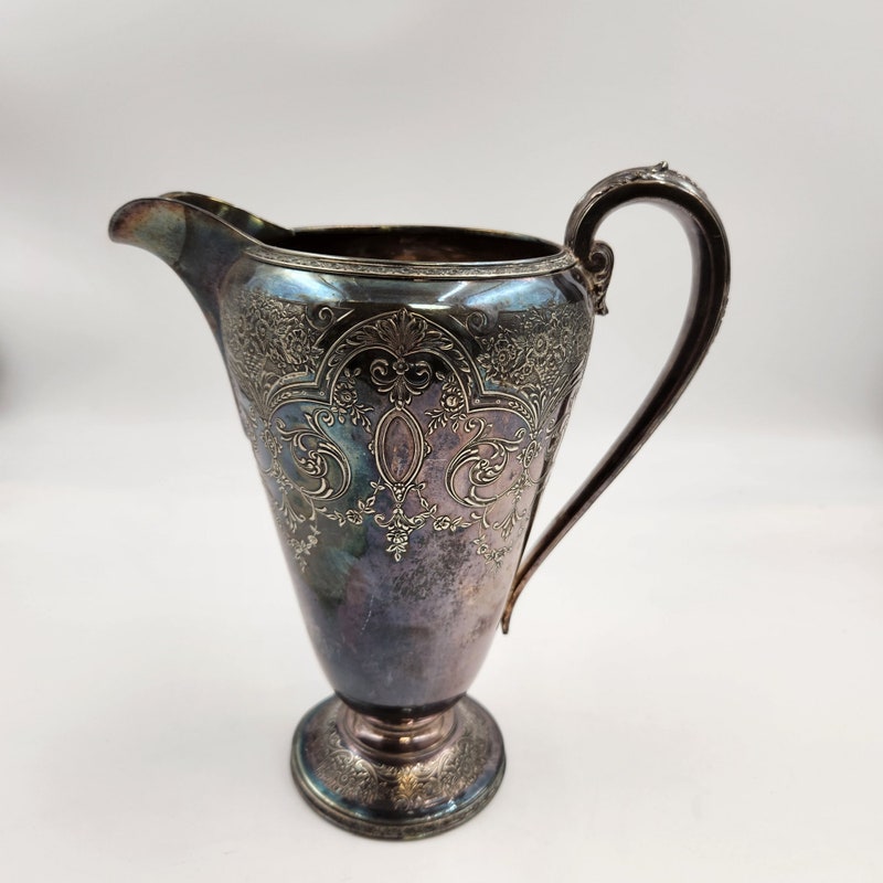 Silver Plate Pitcher - Etsy
