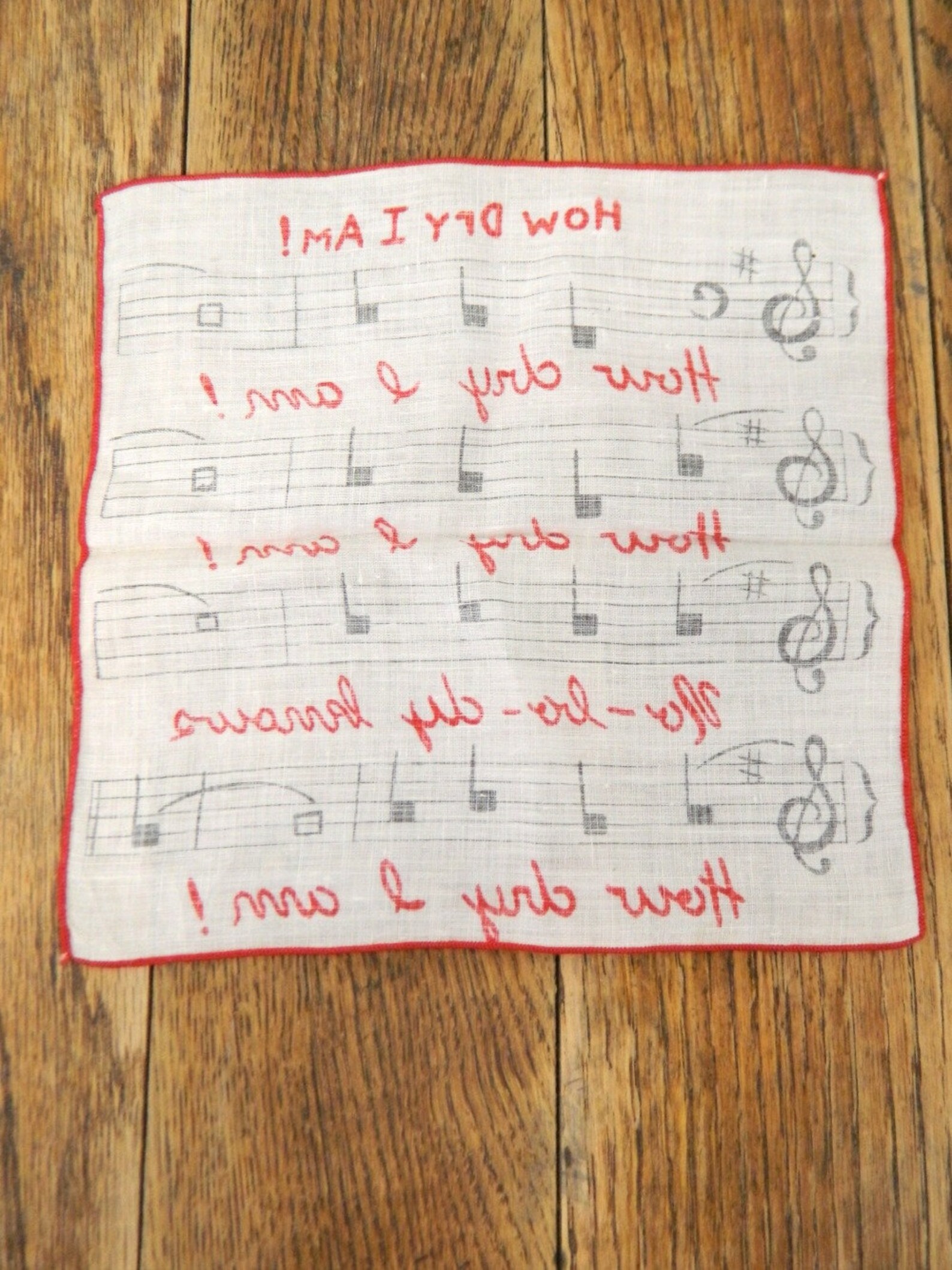 1950s Cocktail Napkin...song Lyric Cocktail Napkin...how - Etsy