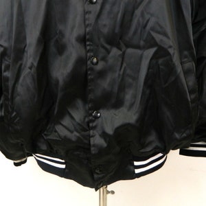 1970s Men's Satin Bomber Jacket...black Jukebox Vending & Amusement ...
