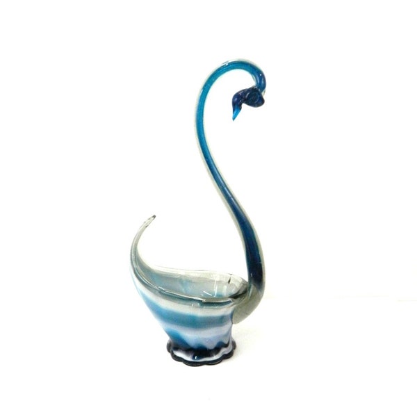 Small Glass Swan - Etsy
