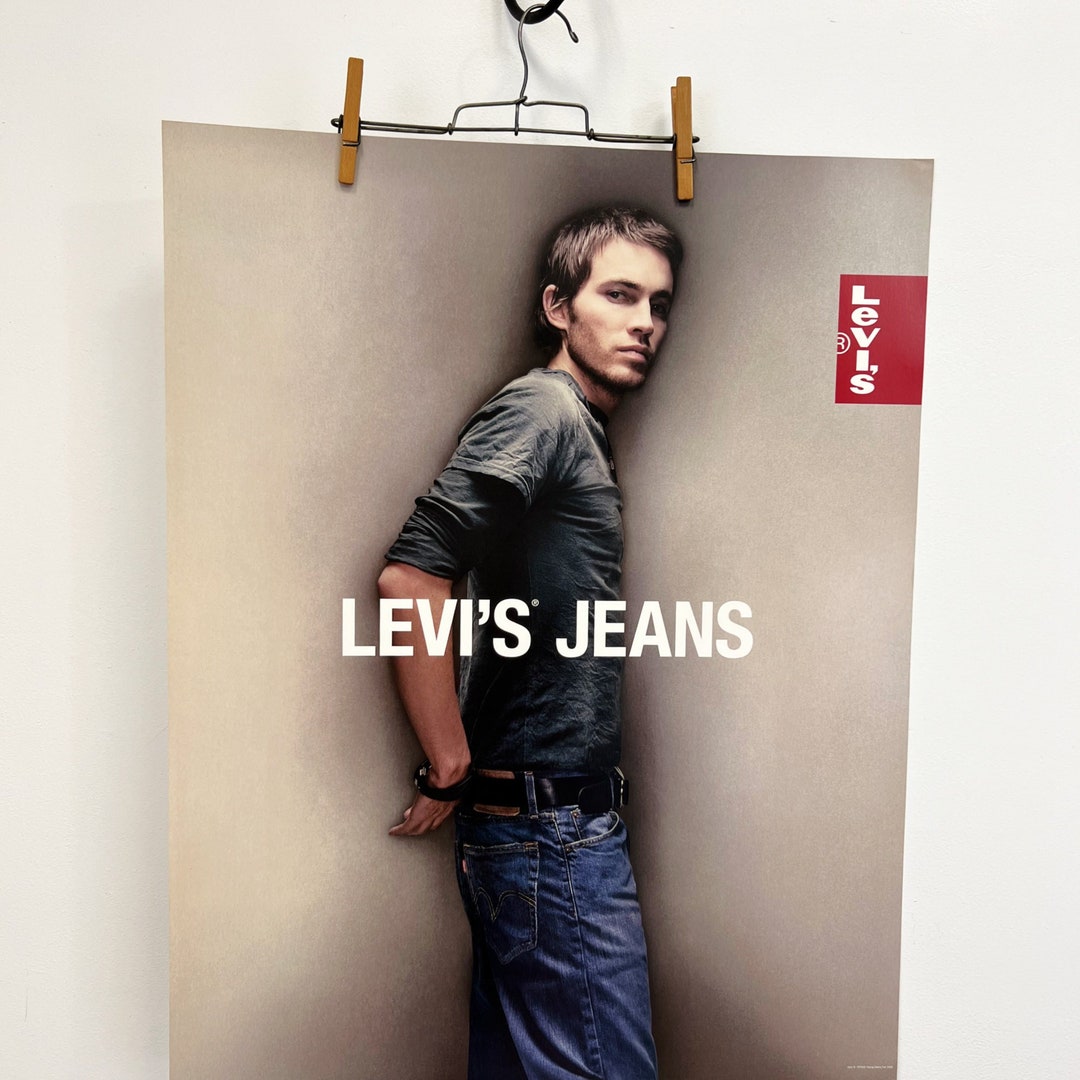 Vintage Levis Jeans Advertising Poster Store Display 2 Sided Poster - Etsy