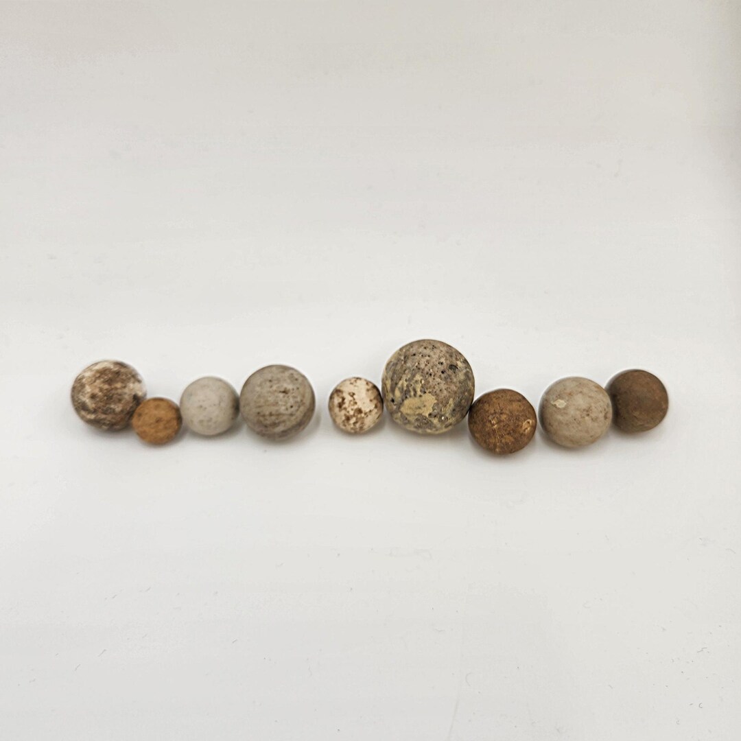 Vintage 1800's Group of 9 Clay Marbles Handmade - Etsy