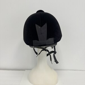 Vintage Equestrian Riding Helmet 1980s Vintage Black Velvet Bubble Hat ...